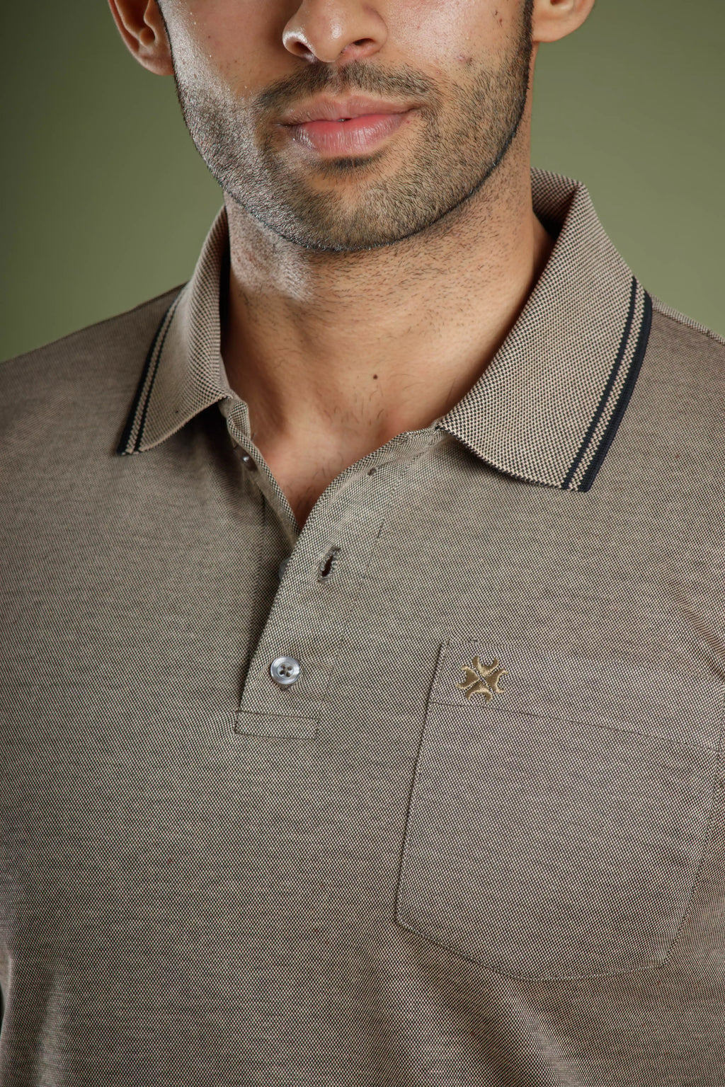 Camel Regular Fit Polo T-shirt